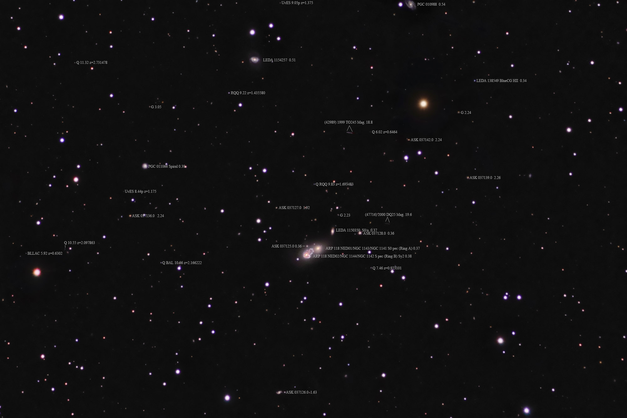 Mantrapskies.com Astronomical Image Catalog: ARP118